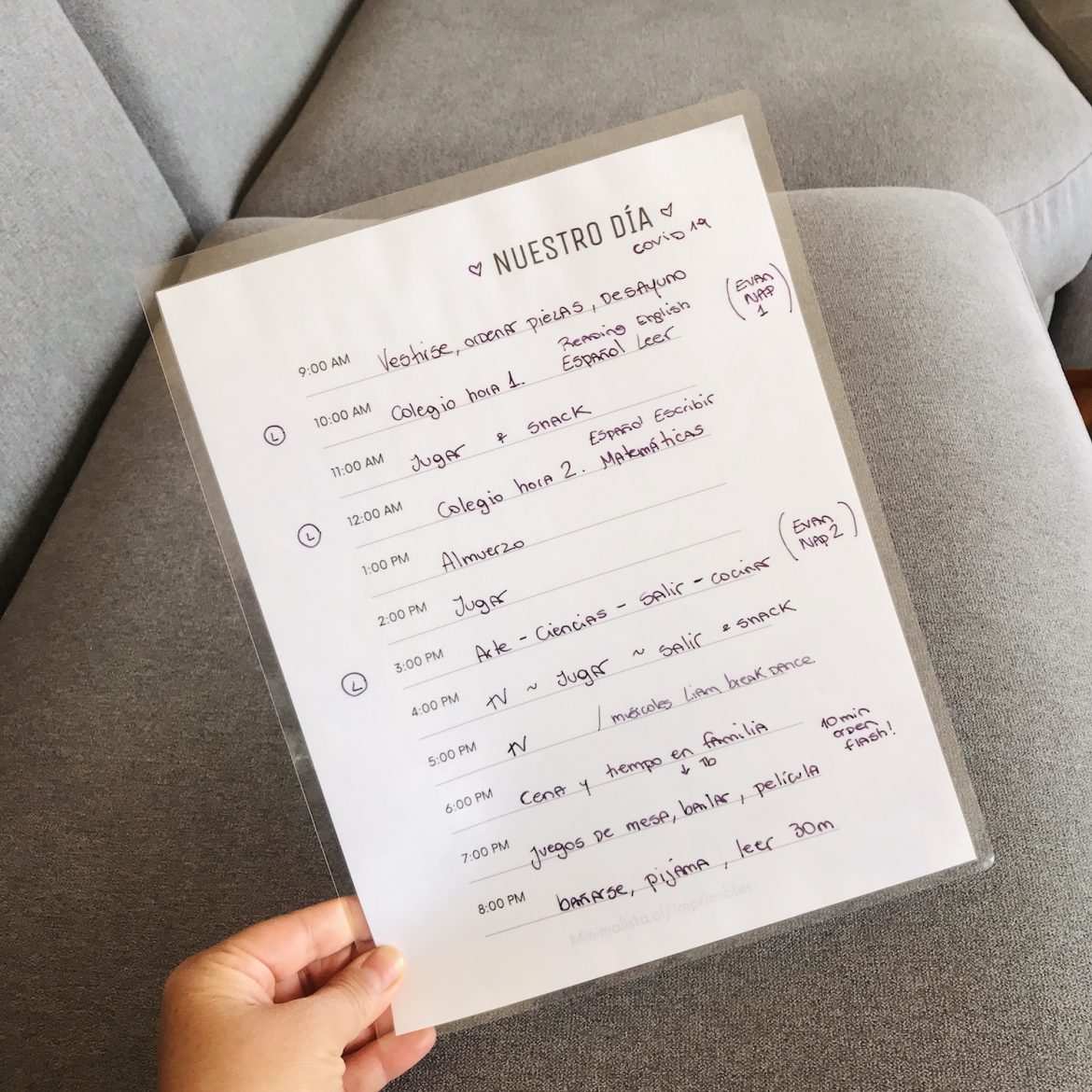 Planificadores Diarios Imprimibles - Minimalista